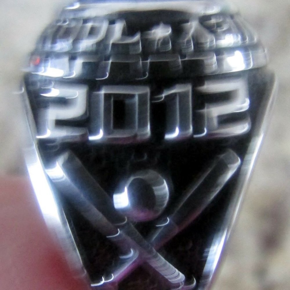 Balfour Class Ring W/ Blue Stone Size 6 - Gem